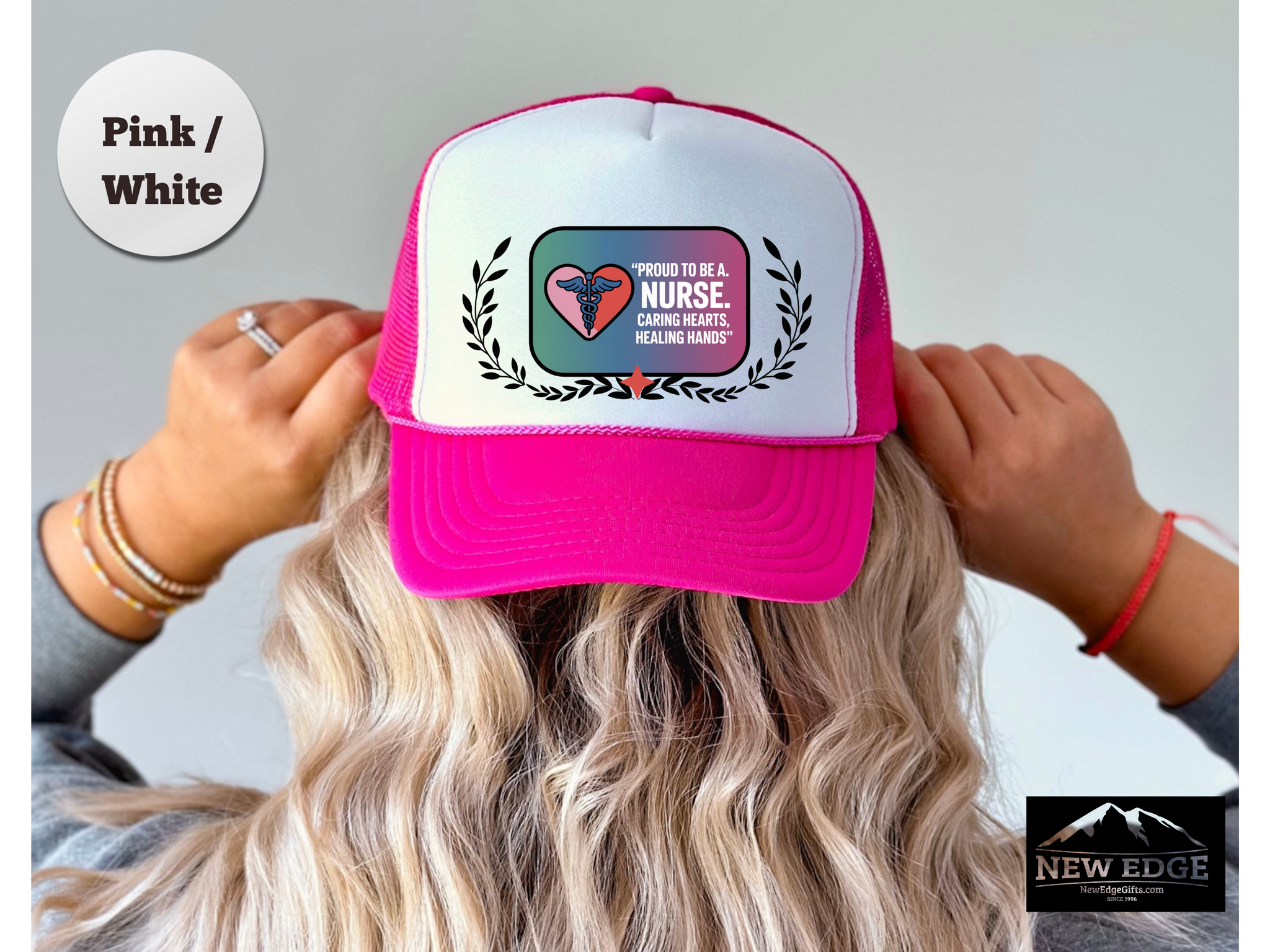 Nurse Trucker Hat – Proud to Be a Nurse | Caring Hearts, Healing Hands ...